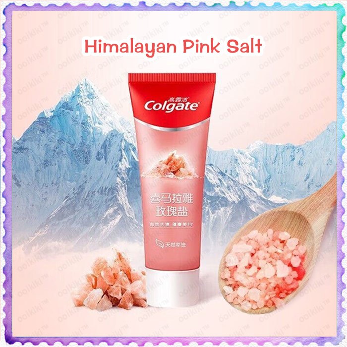 Colgate Himalayan Pink Rose Salt toothpaste 115g 高露洁喜马拉雅玫瑰粉盐美白护龈清新防蛀牙齿 ...