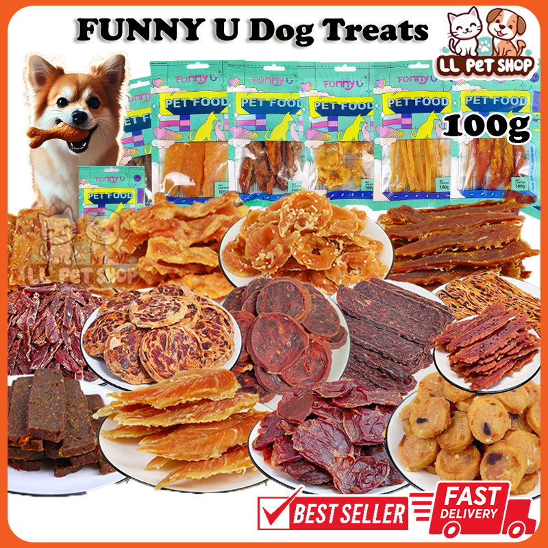 ️LL ️ FUNNY U 100g Jerky Dog Treats Dog Snack Dog Food 狗狗零食 | Shopee ...