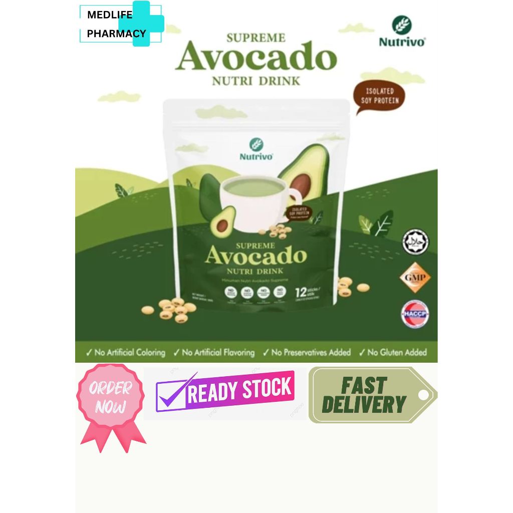 Nutrivo Supreme Avocado Nutri Drink 30g x 12 Sticks | Shopee Malaysia