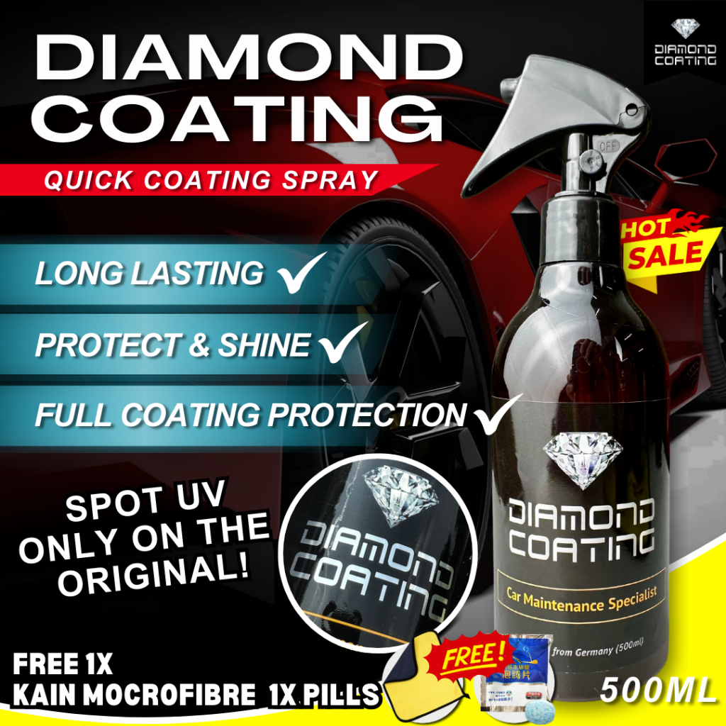 500ml Diamond Coating [BIG BOTTLE FREE KAIN] Ceramic Quick Coating ...