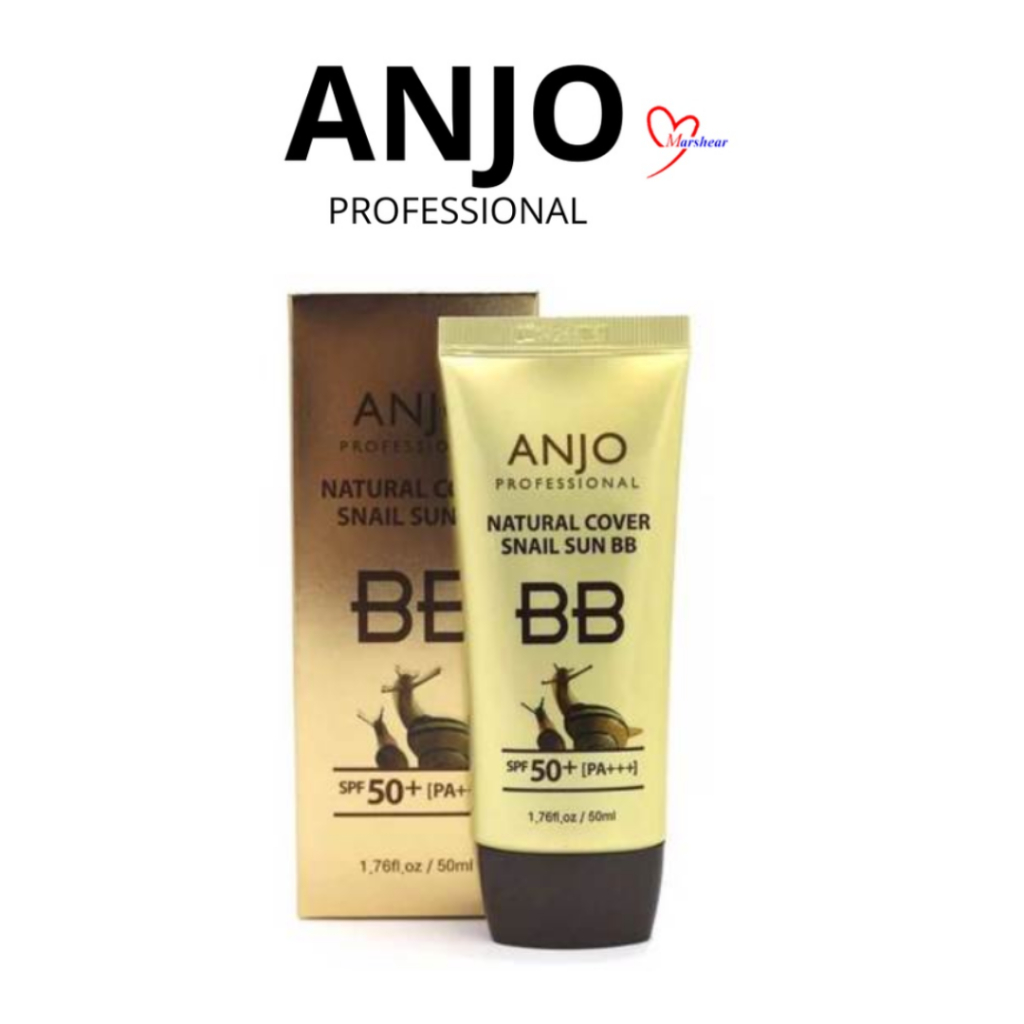 Anjo Professional Natural Cover Snail Sun BB SPF50+ PA+++ 50ml | Shopee Malaysia