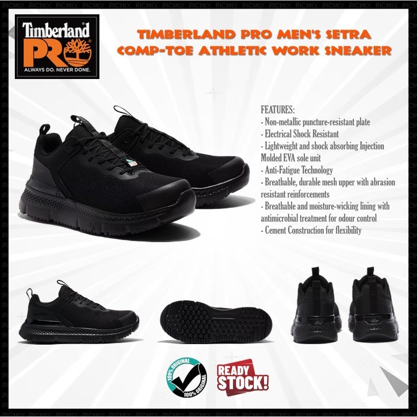 Timberland PRO Men's Setra Comp-Toe Athletic Work Sneaker / Safety ...