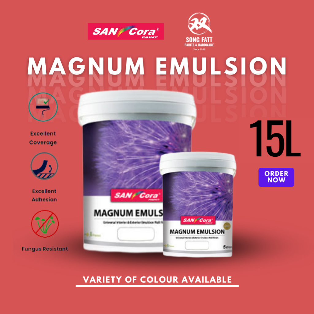 Sancora MAGNUM EMULSION Interior (WHITE/COLOUR) 15L Matex Gold/Cat ...