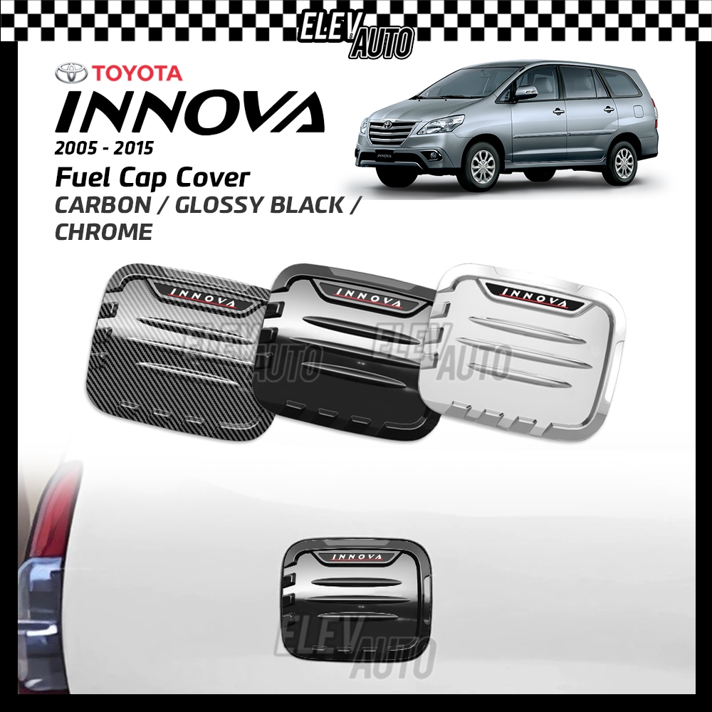 Toyota Innova 2005 - 2015 Fuel Cap Cover Tank Cap Trim Carbon Chrome ...