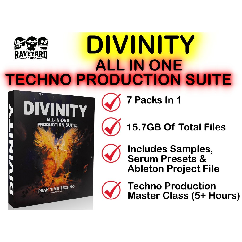 Divinity All In One Techno Production Suite by Raveyard Sounds Included ...
