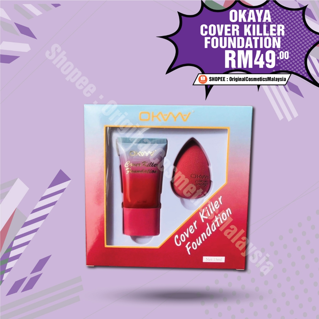 [🎁FREEGIFT‼️] OKAYA FOUNDATIONS COVER KILLER FULL COVERAGE MUA BELLAZ ...