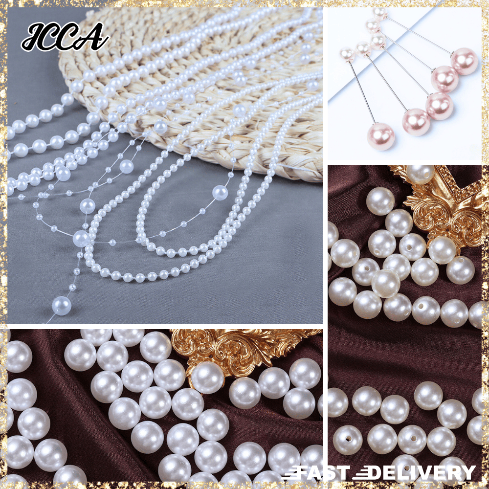 20Pcs Channel Pearl Manik Pearl 8mm Pearl 6mm Pearl Bouquet Pearl Pin ...