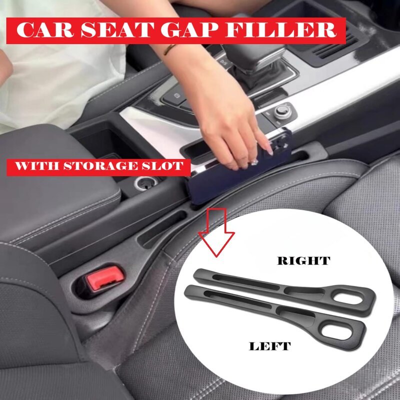 Car Seat Gap Filler Organizer Box Storage Pocket Leak Proof Drop Plug ...