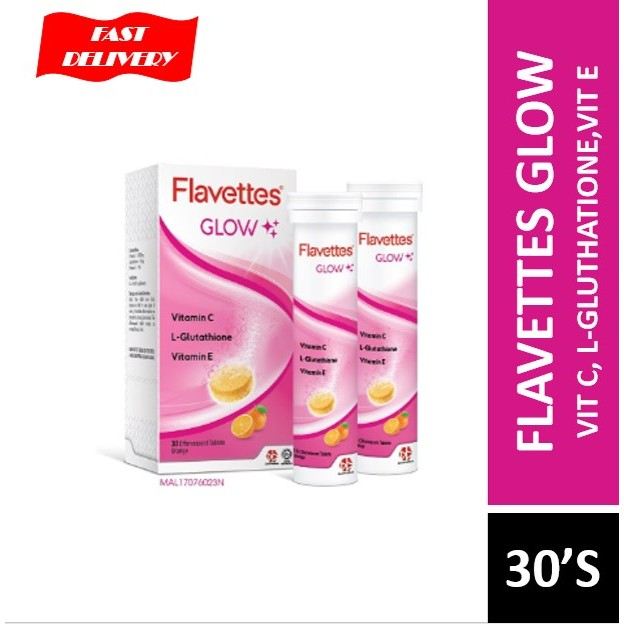 FLAVETTES GLOW EFFERVESCENT 30'S ( ANTI-AGING & SKIN BRIGHTENING ...