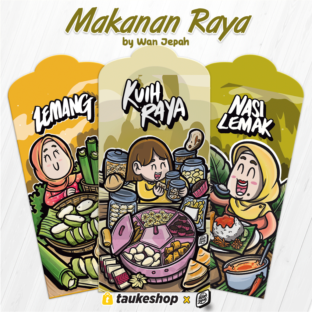 Sampul Duit Raya Doodle Makanan 2025 | Shopee Malaysia