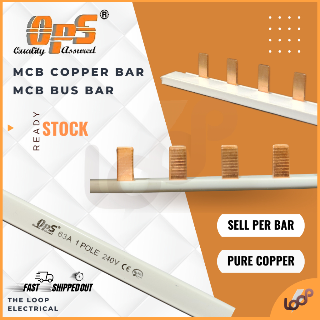 [PER BAR] OPS MCB COPPER BAR WITH PVC / MCB COPPER BUSBAR WITH PVC ...