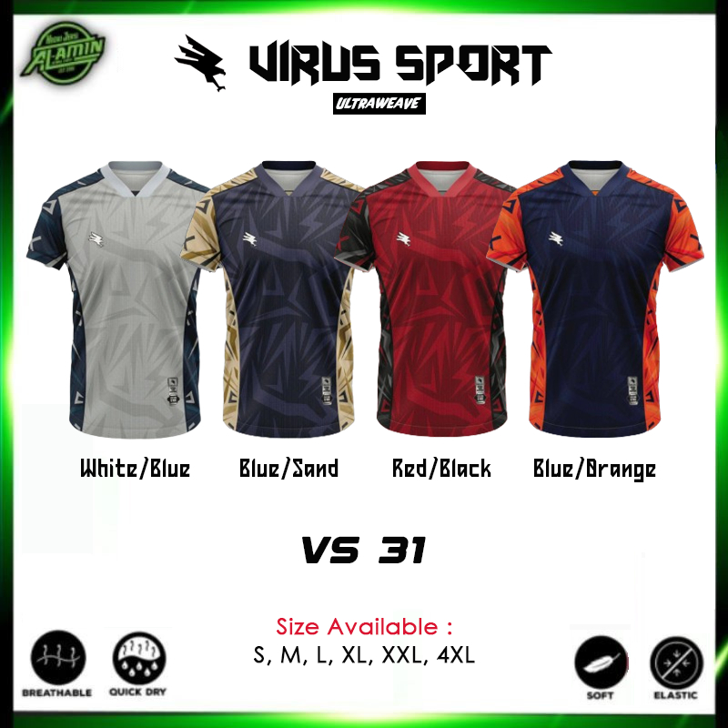 Jersi Virus Sport Code VS31 | Ultraweave | Sesuai dan selesa untuk bersukan | Original Virus ...