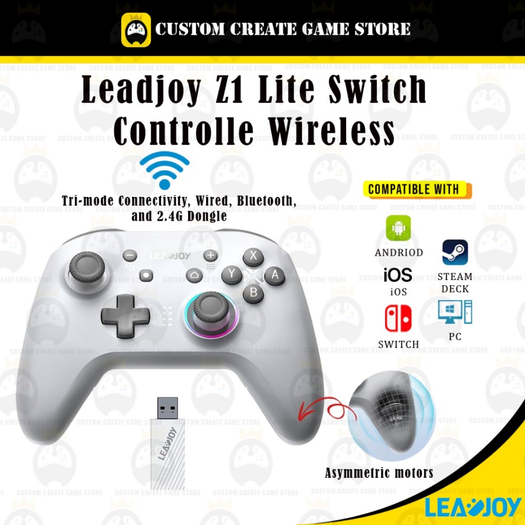 Leadjoy Z1 Lite Switch 2 Controller Wireless Controller Compatible with Switch 2 PC Android iOS ...