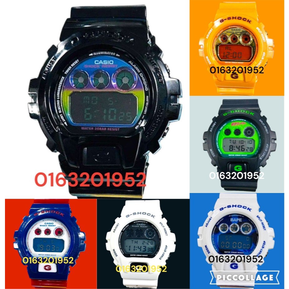 Gshok Purple DW6900 CC6 Cermin Kaca Premium 1 to 1 Digital Watch Jam ...