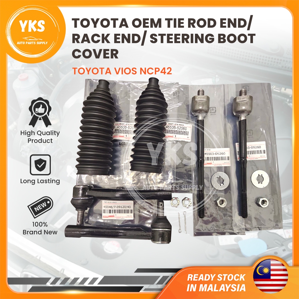 🔥NEW TOYOTA🔥TOYOTA VIOS NCP42 (1 SET) TIE ROD END / RACK END / STEERING ...