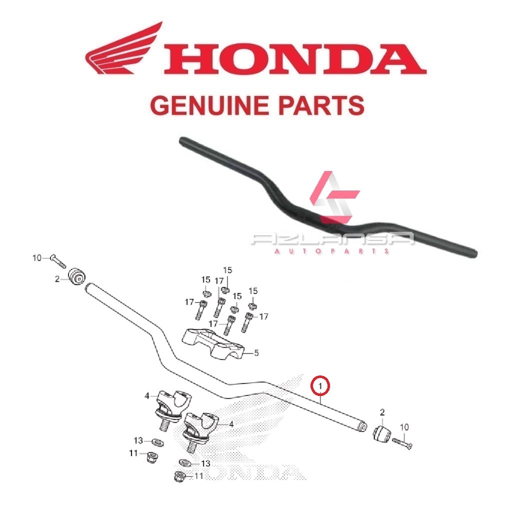 Pipe Steering Handle ( 53100-K0W-NA0ZC ) ADV 160 💯 Honda Original ...