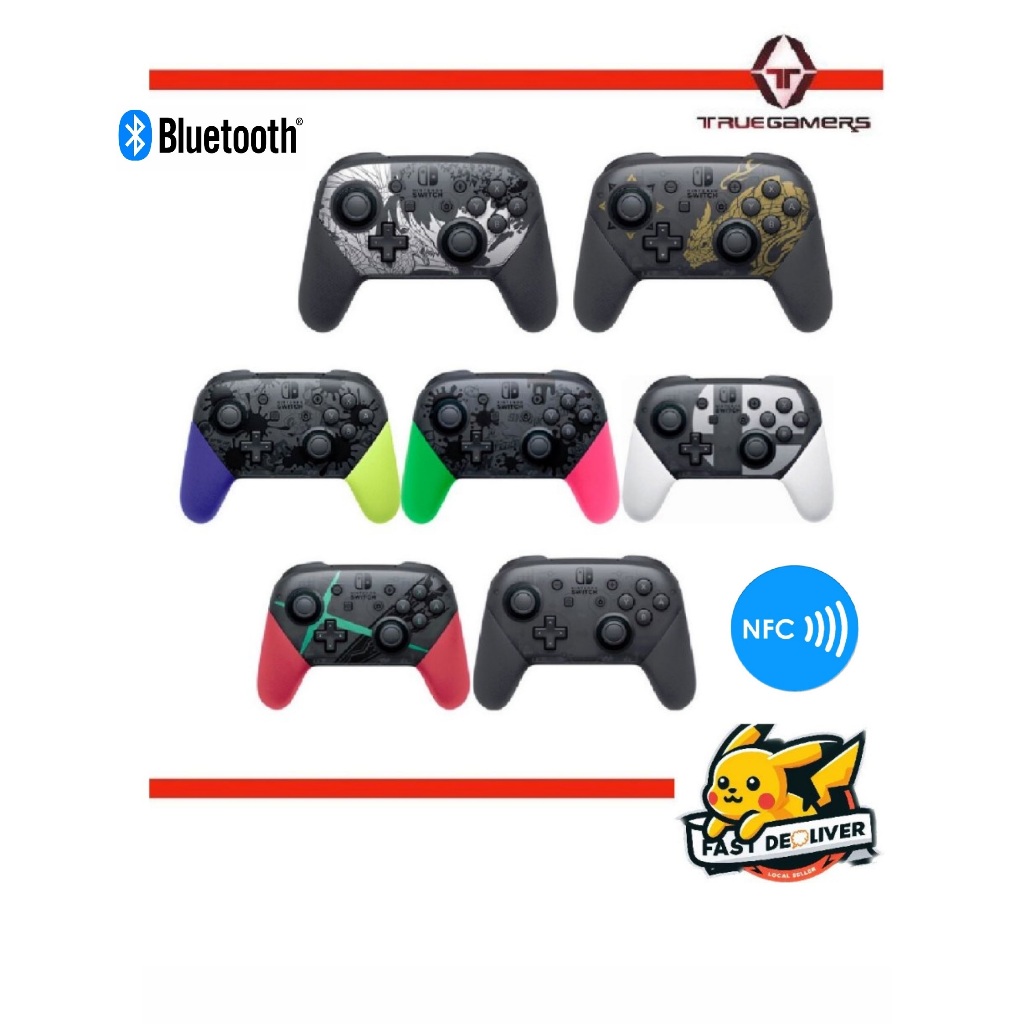 Nintendo Switch Pro Controller - Black | Super Smash Bros | Xenoblade 2 ...