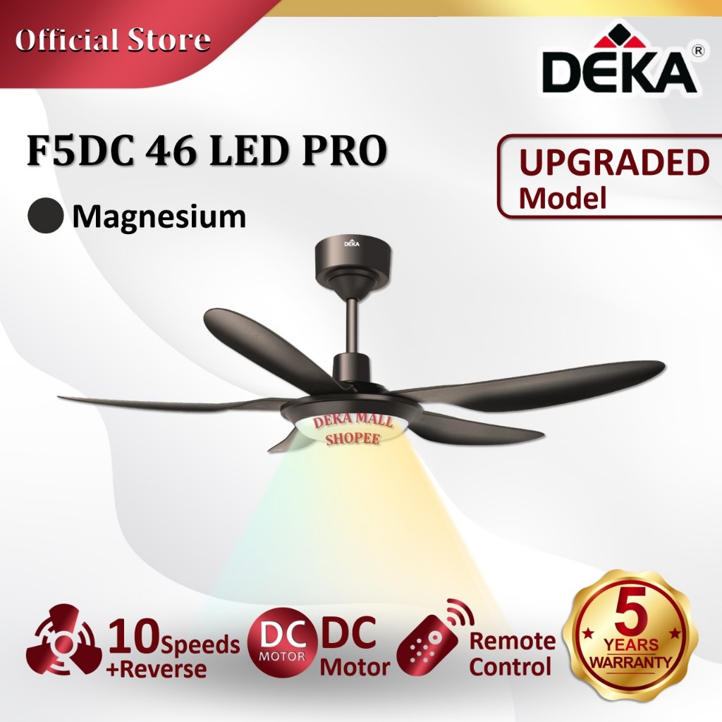 DEKA F5DC PRO F5DCL 56" | F5DCBABYL 46" 5 Blades DC Motor 20 Speed ...