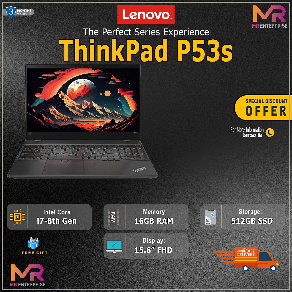 Lenovo ThinkPad P53s Workstation Laptop | Core i7-8th Gen | 2GB NVIDIA ...
