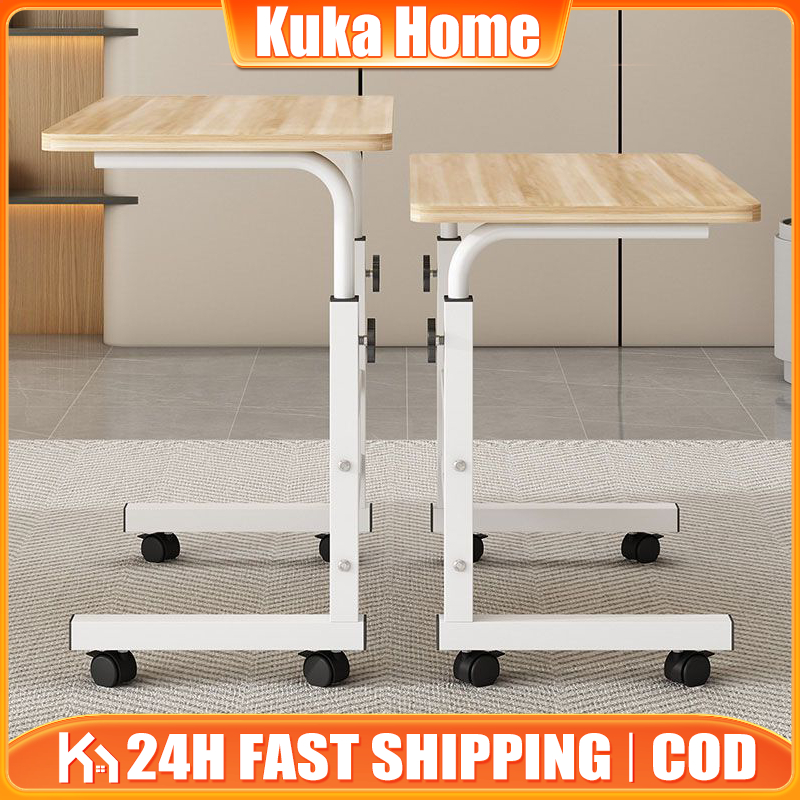 ⭐Elevatable Computer Table Bedside Laptop Desk With Wheels Meja ...