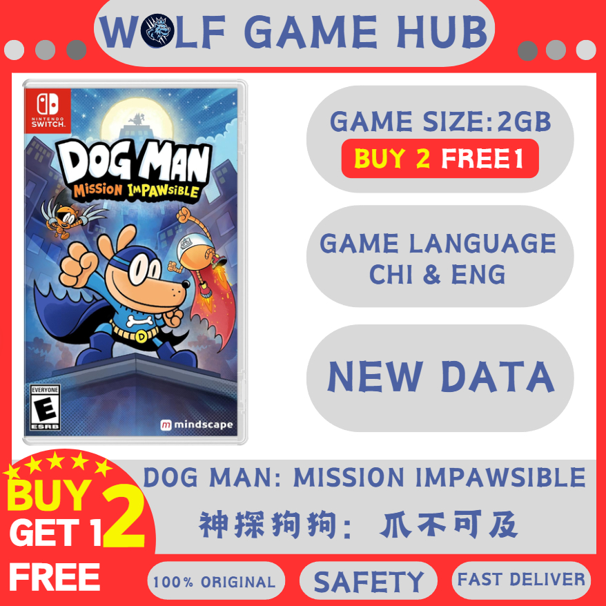 Dog Man: Mission Impawsible BUY 2 FREE 1 (Nintendo switch) Digital Game ...