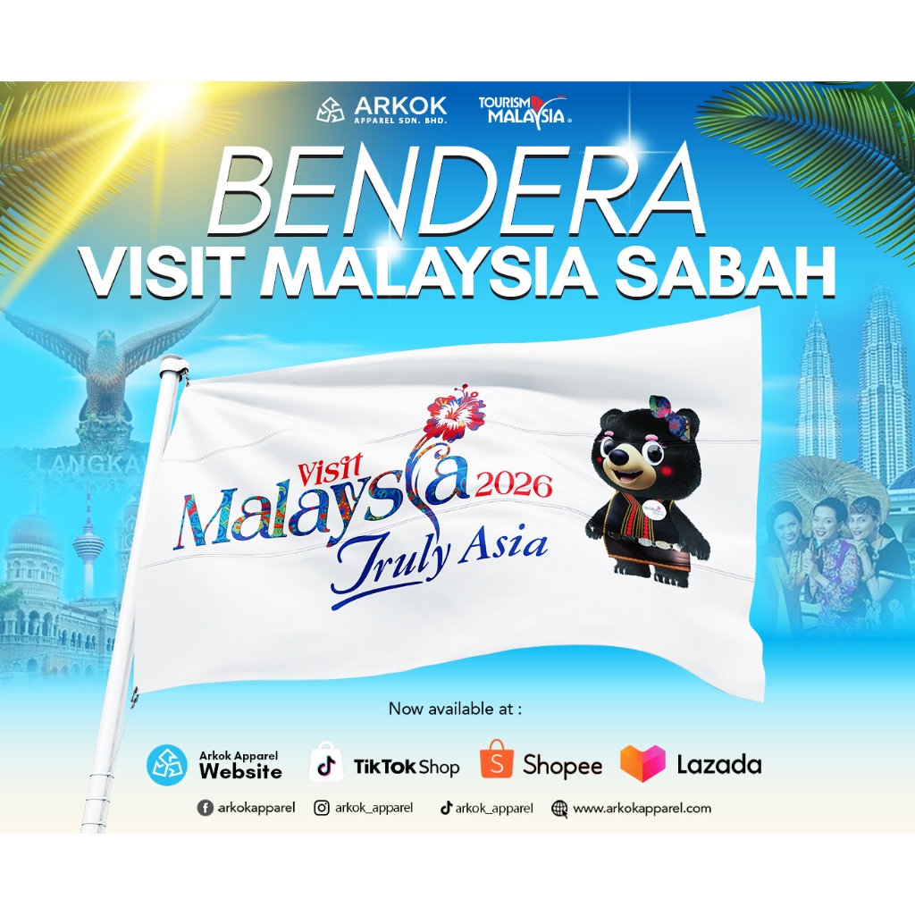 Bendera Visit Malaysia Sabah | Shopee Malaysia