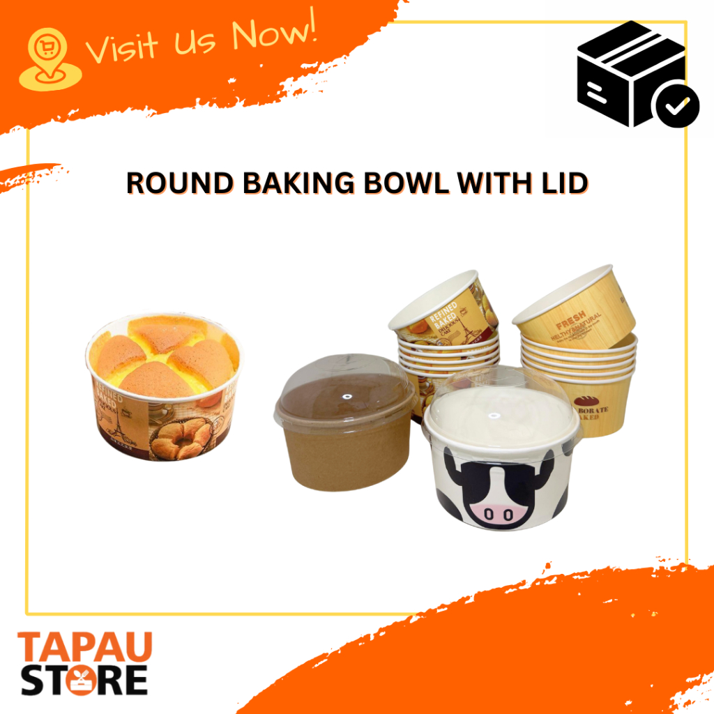 (50PCS) Round Baking Bowl / Disposable Bowl / Dessert Bowl / Papercraft ...