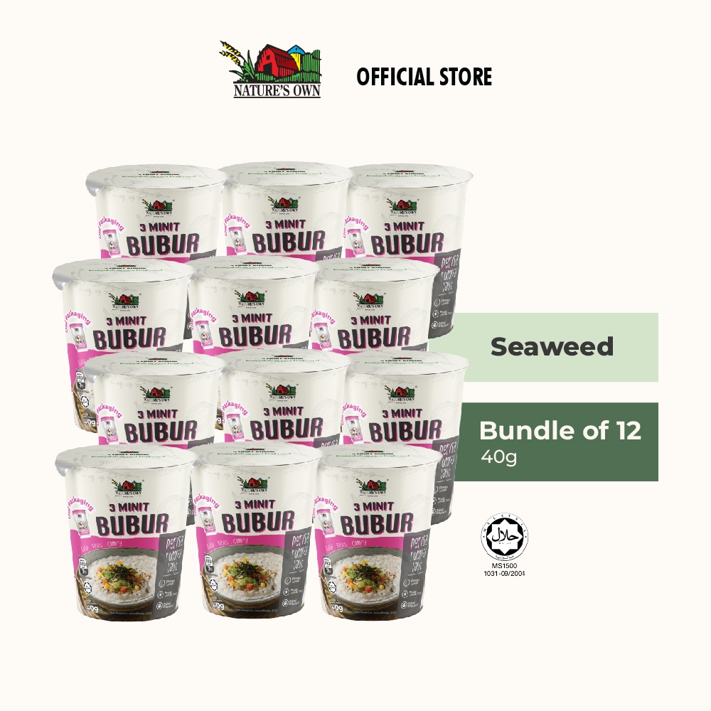 NATURE'S OWN Bubur Segera - Rumpai Laut / Instant Cup Porridge ...