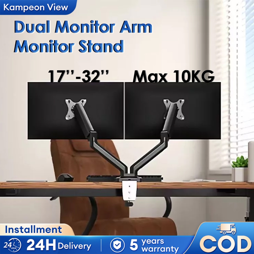 Monitor Stand Monitor Arm Desktop Mount Bracket 17"-32" Inch Multi-Direction Adjustable Computer ...
