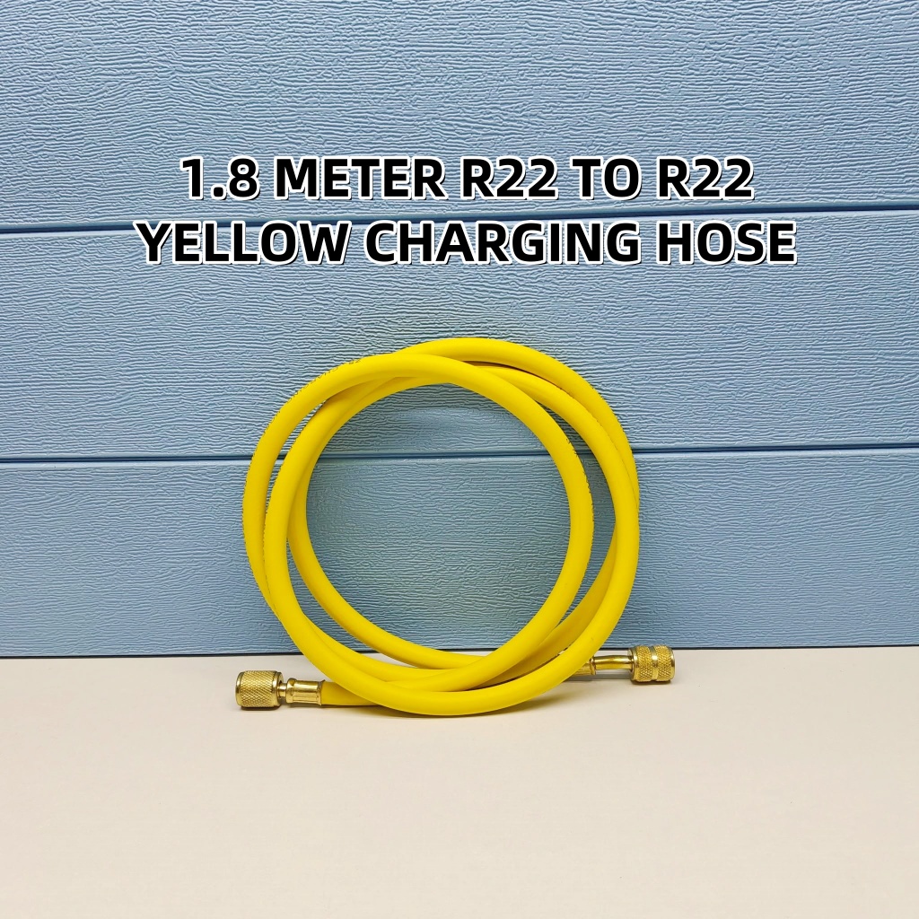 (1.8 METER) R22 TO R22/R134A YELLOW CHARGING HOSE TUBE CHECK GAS ...