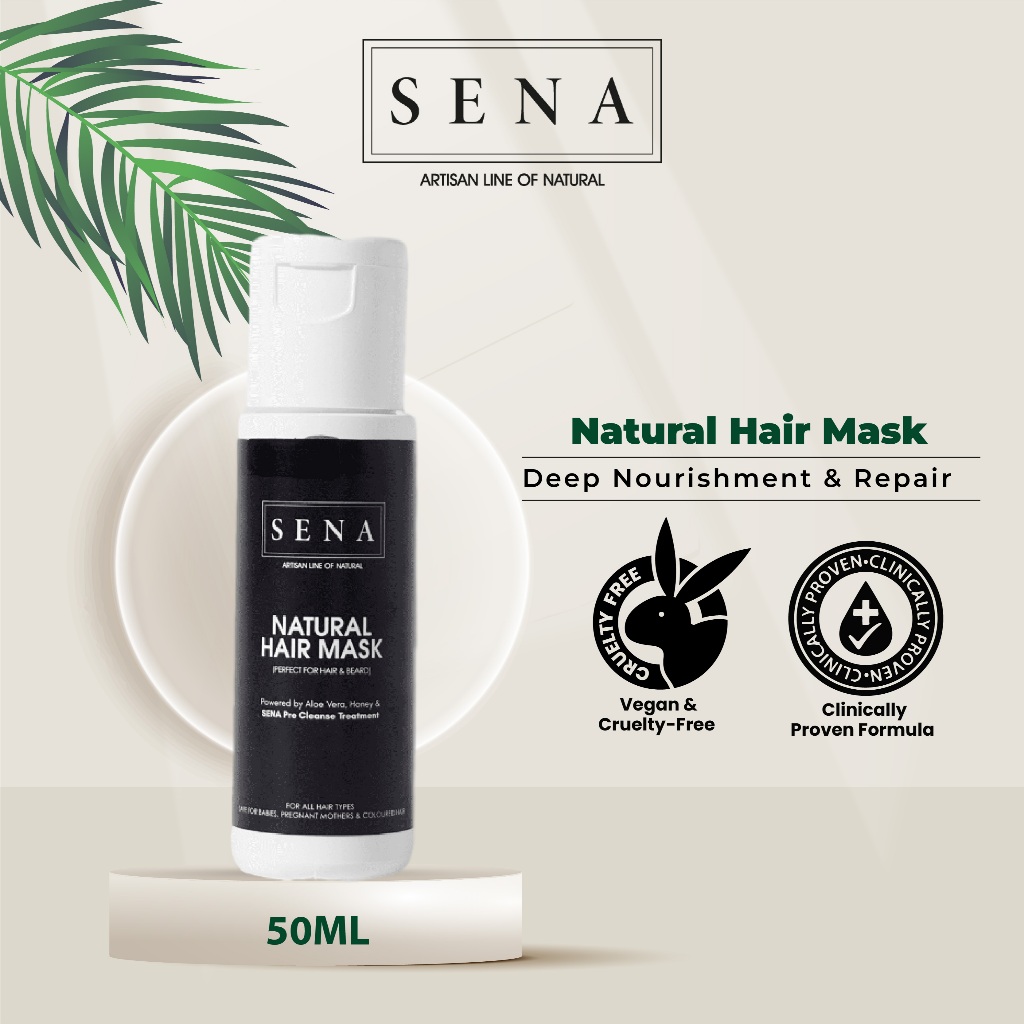 SENA Hair Mask Treatment 50ml Moisturizing Perapi Rambut Frizzy Kasar ...