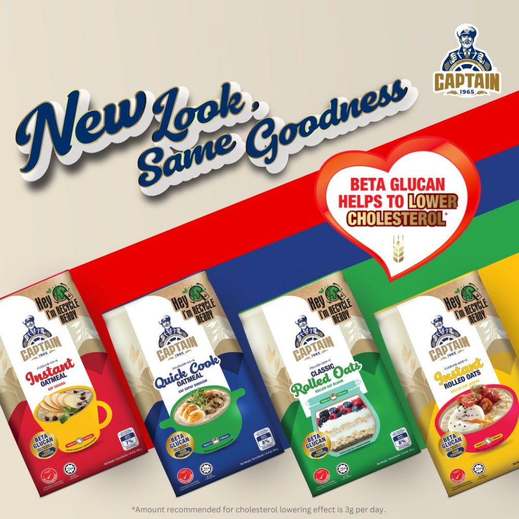 Captain Oat - Instant Oats / Rolled Oats / Quick Cook Oats Whole Grains ...
