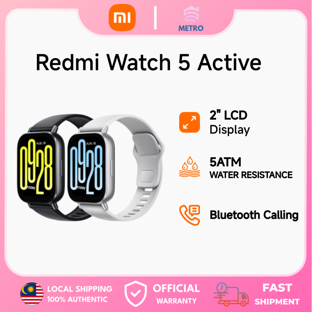 Redmi Watch 5 Active Smartwatch [NEW] Malaysia Set | Bluetooth Calling ...