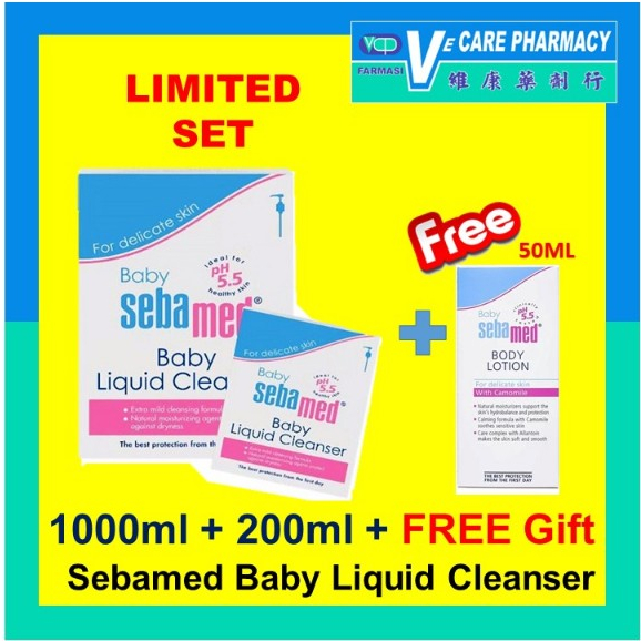 Sebamed Baby Liquid Cleanser 200ml/1000ml/1000ml+200ml+Free Gift ...