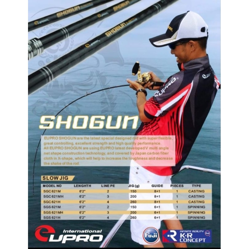 18"Eupro Shogun Pure Carbon Slow Jigging Rod (free gift 🎁 2 Jig ...