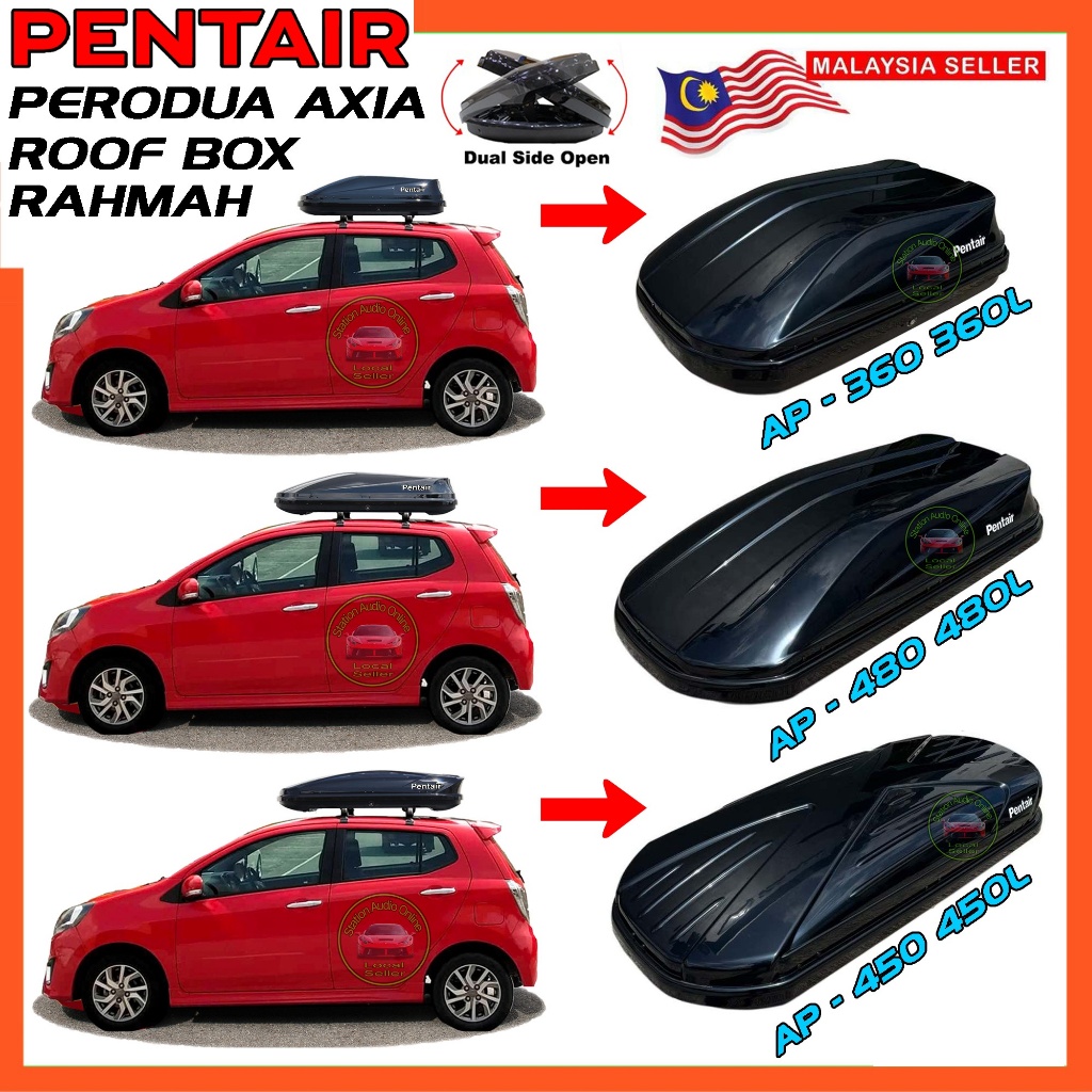PERODUA AXIA RAHMAH PENTAIR ROOFBOX (AP-360 AP-450 AP-480) WITH ...