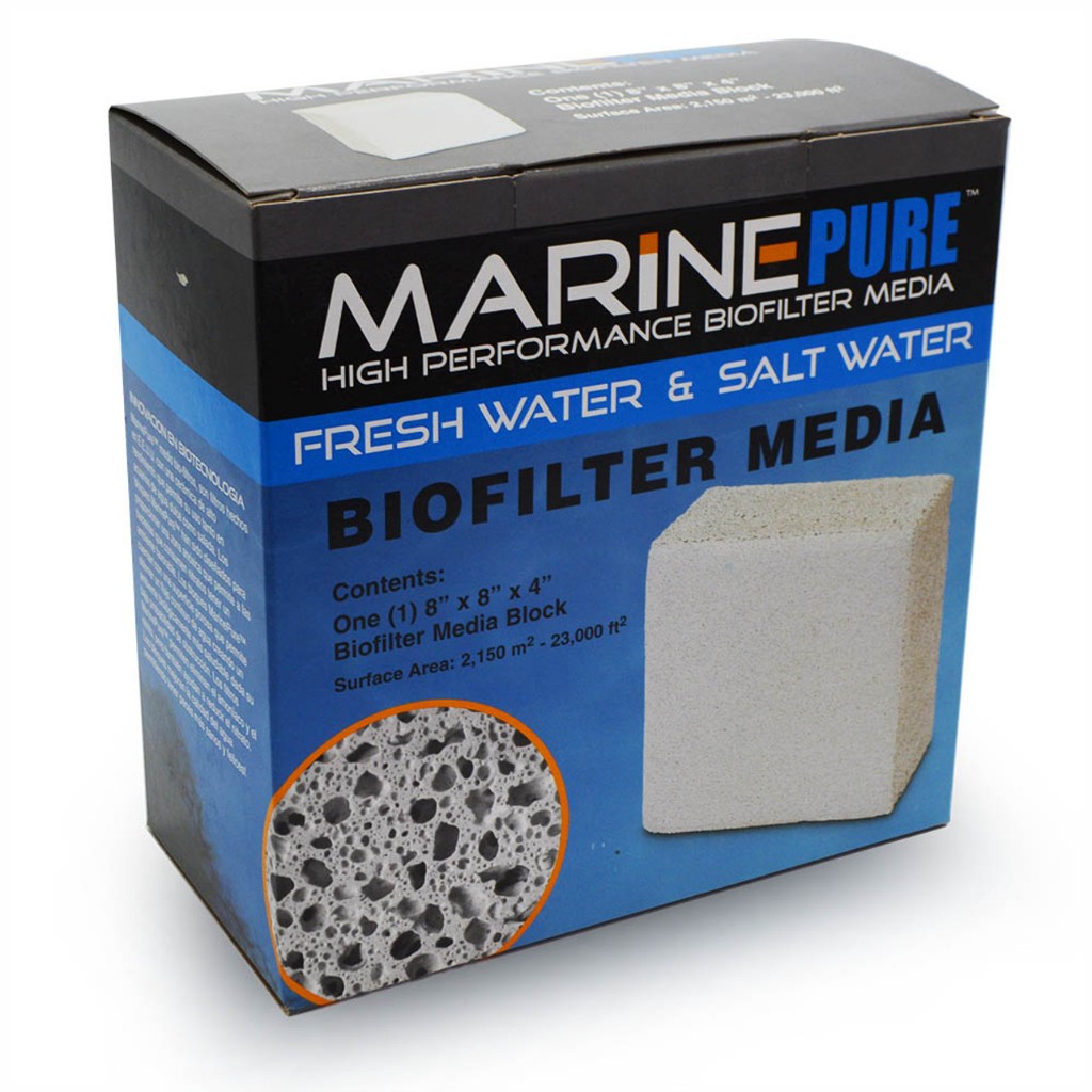 Marine Pure - Biofilter Media Block (8” x 8” x 4”) | Highly Porous ...