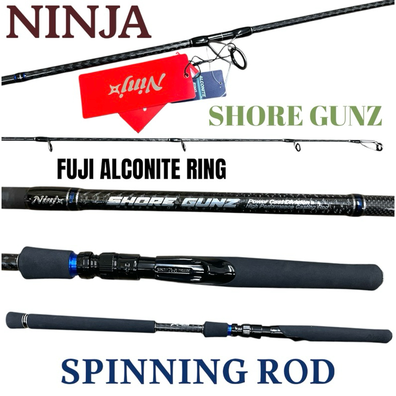 NINJA SHORE GUNZ SPINNING FISHING ROD | Shopee Malaysia