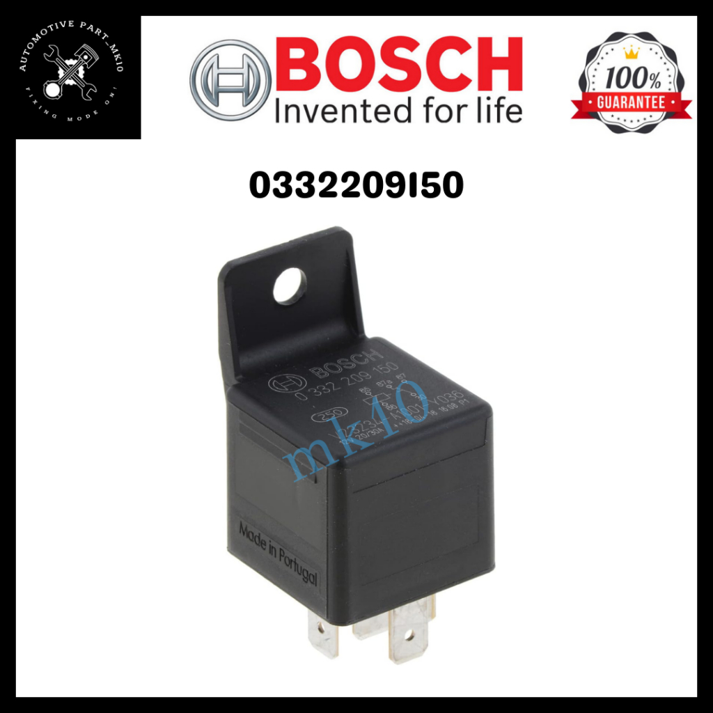 BOSCH Relay 0332209150 100% Genuine 12V 30A 5-Pin | Shopee Malaysia
