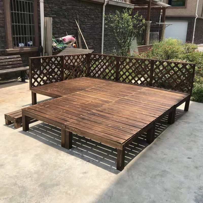 Garden courtyard terrace outdoor wooden board outdoor solid wood floor ...