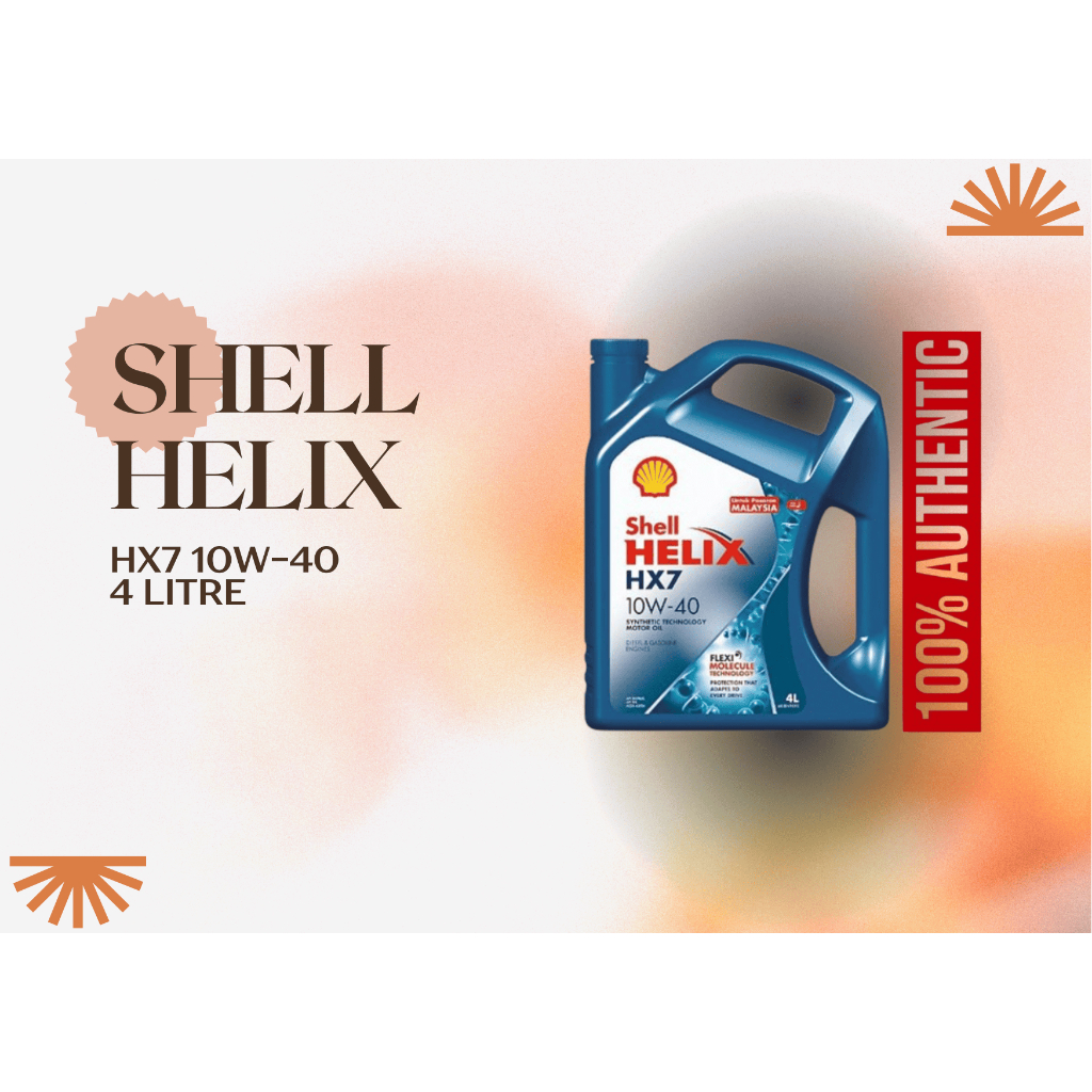 SHELL HELIX HX7 10W-40 SEMI-SYNTHETIC 4LITRE | Shopee Malaysia