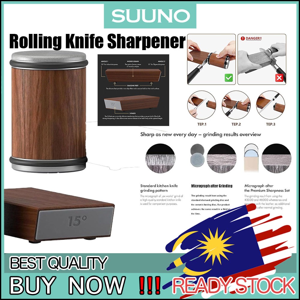 Rolling Knife Sharpener Kit Straight Edge Roller Knife Sharpening With Industry Diamonds Chef ...