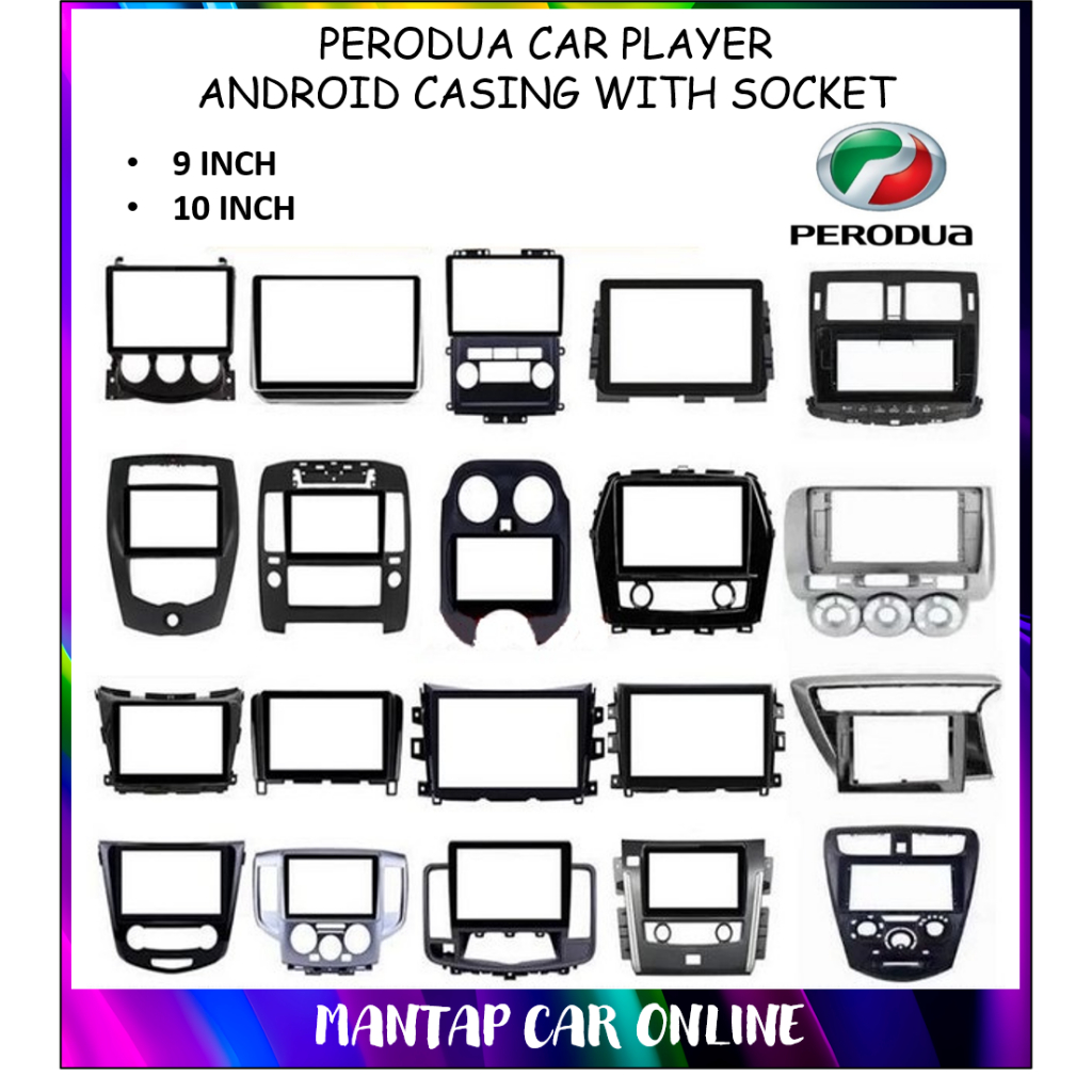 PERODUA 9'' / 10'' OEM ANDROID PLAYER CASING WITH SOCKET FOR ALZA ARUZ ...