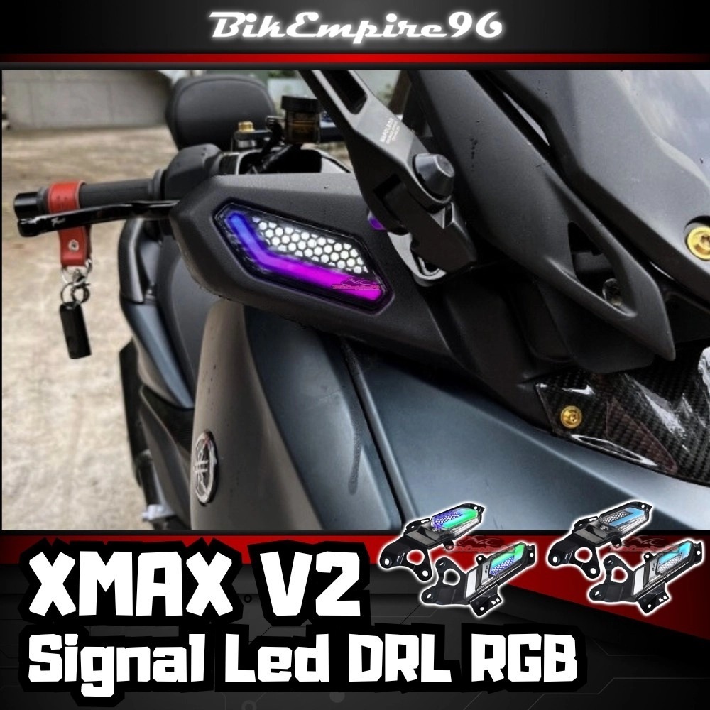 YAMAHA XMAX V2 INTEGRATED LED SIGNAL RGB APP CONTROL | Shopee Malaysia