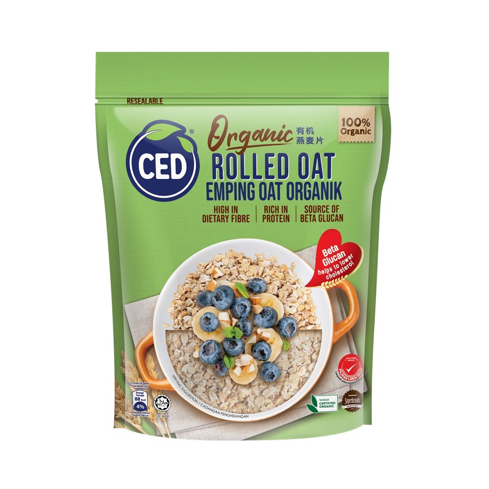CED Organic Rolled Oat Regular (450g) | Shopee Malaysia