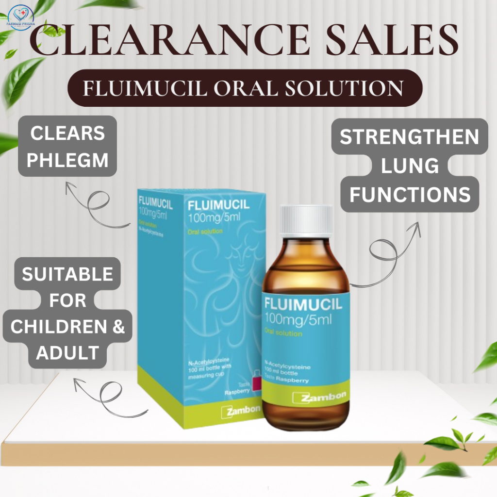 FLUIMUCIL 100MG/5ML ORAL SOLUTION RASPBERRY FLAVOUR (N-ACETYLCYSTEINE ...