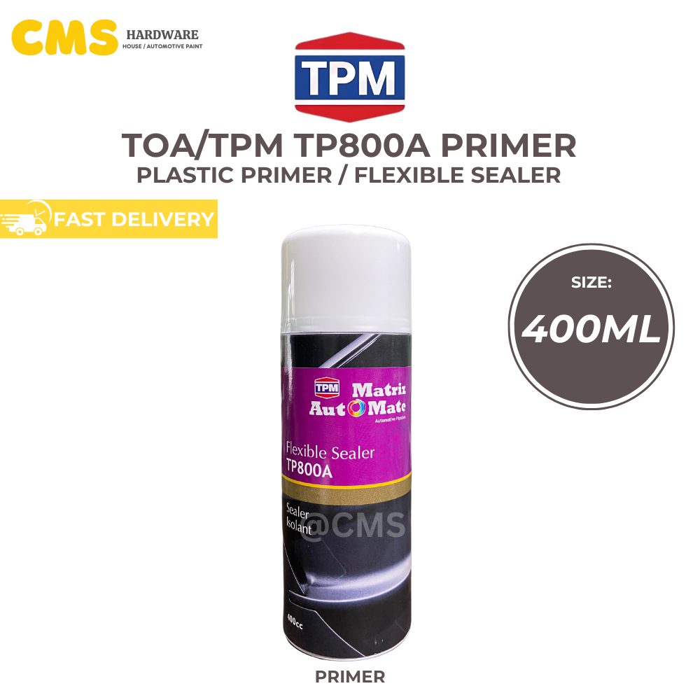 TOA/TPM Plastic Primer TP800A Aerosol Spray Undercoat Kereta/Motor ...
