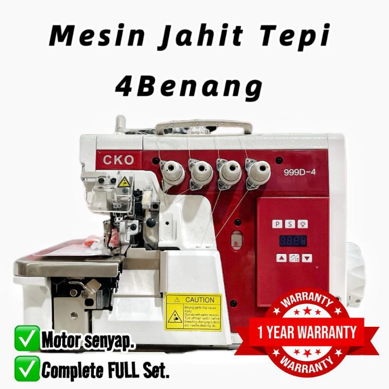 4 Thread Overlock Sewing Machine / 4Benang Mesin Jahit Tepi / Mesin ...