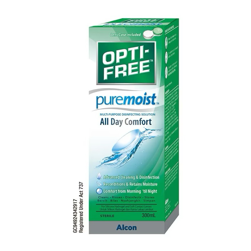 OPTI-FREE PUREMOIST Multipurpose Disinfecting Solution (300mL) | Shopee ...