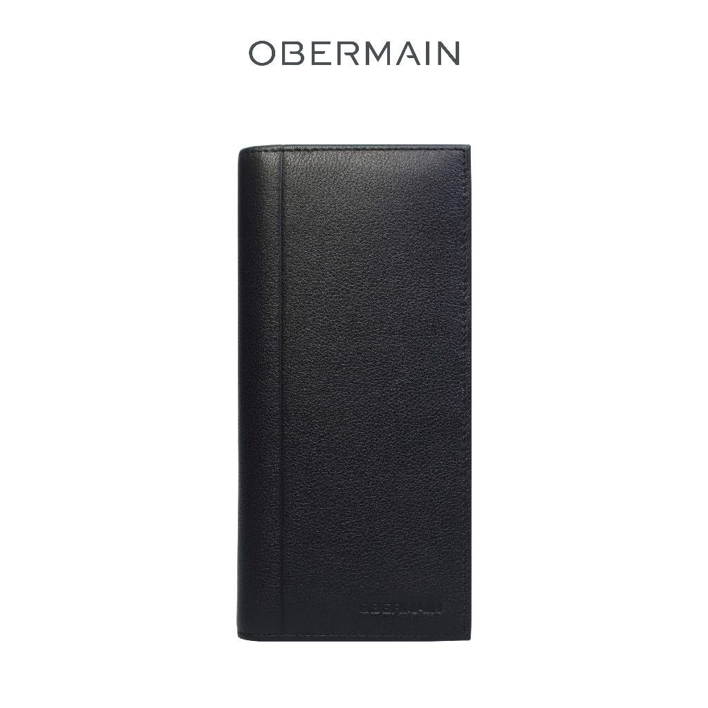OBERMAIN Genuine Leather RFID Long Wallet OBW280G3 (240311C2) Black ...